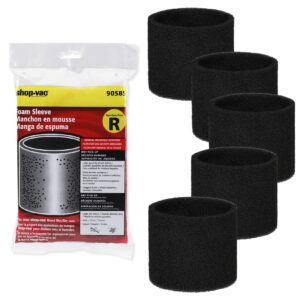 Shop-Vac 5 Gallon 2.0 Peak HP Wet/Dry Vacuum 2035000+ 90585 Foam Sleeve Filter 5 Pack