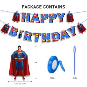 Seyal® Suprman Happy Birthday Banner