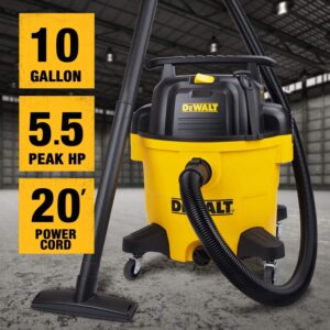 DEWALT 10 Gallon 5.5 Peak HP Poly Wet Dry Vacuum DXV10P