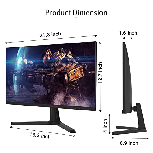 KOORUI 24 Inch Computer Monitor -FHD 1080P Gaming Monitor 165Hz VA 1ms, AdaptiveSync Technology, LED Monitors with Ultra-Thin, HDMI X2 /DP, VESA Compatible, Tilt Adjustable, Eye Care 24E4