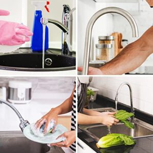 Watflow Rotatable Sink Adapter Sprayer, 360-Degree Swivel Faucet for Kitchen or Bathroom, Dual-Function 2-Flow Sprayer Faucet Head,Water Saving Swivel Aerator,Faucet Sprayer Head Replacement…