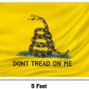 DONT TREAD ON ME FLAG 3x5 FT Polyester USA gadsden flag outdoor indoor Canvas Header and Double Stitched with two Brass Grommets