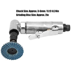 Garosa Mini Air Sander Right Angle Air Die Grinder 20000-25000rpm Pneumatic Grinding Polishing Tool Kit with Emery Disk Car Polisher Sets for Auto Body Work(European Connector)