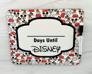 vacation countdown dry erase board