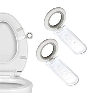 moloudan toilet seat lifter, toilet lid lifter, avoid touching toilet seat handle lifter bathroom accessories, more practical, more sanitary, 2 pack, white