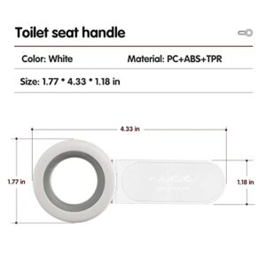 Moloudan Toilet Seat Lifter, Toilet Lid Lifter, Avoid Touching Toilet Seat Handle Lifter Bathroom Accessories, More Practical, More Sanitary, 2 Pack, White