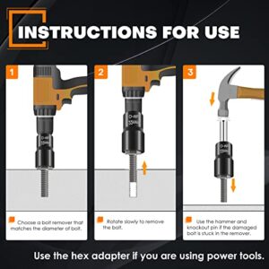 ACROTOL 6PCS Twist Socket Set Lug Nut Remover Tool, 1/2”Drive Impact Bolt Nut Extractor, for Removing Damaged, Frozen, Rusted, Rounded-Off Bolts, Nuts & Screws