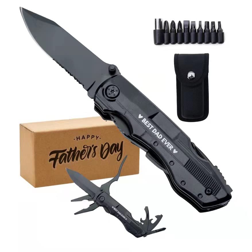 Folding Pocket Knife for Dad, Gifts for Dad from Daughter Son, Father's Day Gifts for Dad, Birthday Gifts for Dad, Christmas Gifts for Dad, Best Dad Ever Knife for Camping Fishing Hiking Hunting