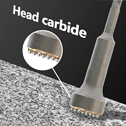 Vearter SDS MAX Shank 12 Teeth Tungsten Carbide Tipped Masonry Chisel, 8'' Rotary Hammer Concrete Granite Bushing Bit for Concrete Roughness Coating Remove