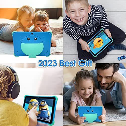 moonka 10.1 Inch Kids Tablet Android 11 Tablet for Kids 2GB+32GB Toddler Tablet APP Preinstalled & Parent Control IWWA Kids Education Tablet with WiFi, Dual Camera, Bluetooth, Kid-Proof Case