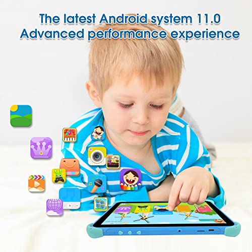 moonka 10.1 Inch Kids Tablet Android 11 Tablet for Kids 2GB+32GB Toddler Tablet APP Preinstalled & Parent Control IWWA Kids Education Tablet with WiFi, Dual Camera, Bluetooth, Kid-Proof Case