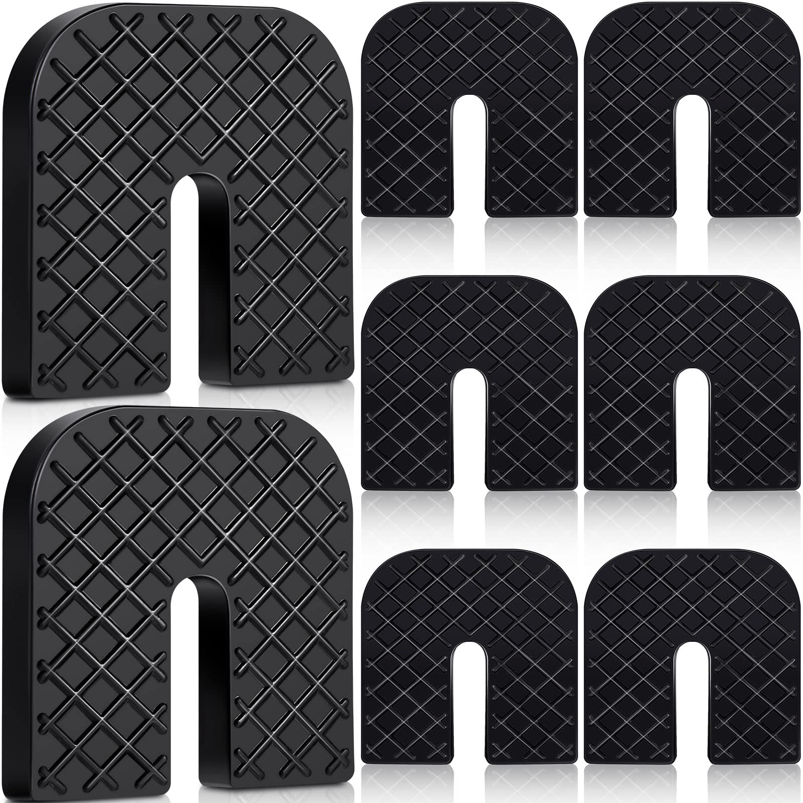 Treela 8 Packs Rubber Isolator Pad Anti Vibration Pads Mechanical Vibration Damping Pads Shock Absorbing Rubber Absorber Sound Isolation Pad for Air Conditioning Condenser Outer Machine