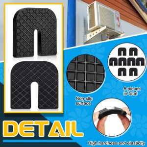 Treela 8 Packs Rubber Isolator Pad Anti Vibration Pads Mechanical Vibration Damping Pads Shock Absorbing Rubber Absorber Sound Isolation Pad for Air Conditioning Condenser Outer Machine