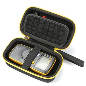 raiace hard storage case compatible with fluke 101/106/107 basic digital multimeter. (case only)-black(black lining)