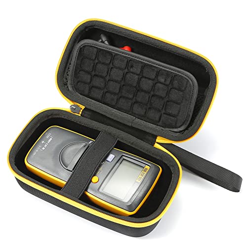 RAIACE Hard Storage Case Compatible with Fluke 101/106/107 Basic Digital Multimeter. (Case Only)-Black(Black Lining)