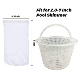 RECHIATO 40 Pack Pool Skimmer Socks for Pool Filters, Filters Baskets and Skimmers to Filter Debris and Leaves, Protact Filter System of Inground and Above Ground Pools