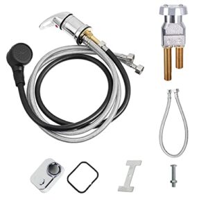 rlozui salon shampoo bowl faucet vacuum breaker kit faucet temperature control valve with sprayer hose and holder for shampoo bed bowl salon or backwash unit sink replacement parts chrome