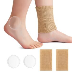 4 pieces ankle gel sleeve padded socks ankle protector gel sleeve socks gel pads ankle support brace pad skateboard accessories for skating riding ski ankle protection foot support socks