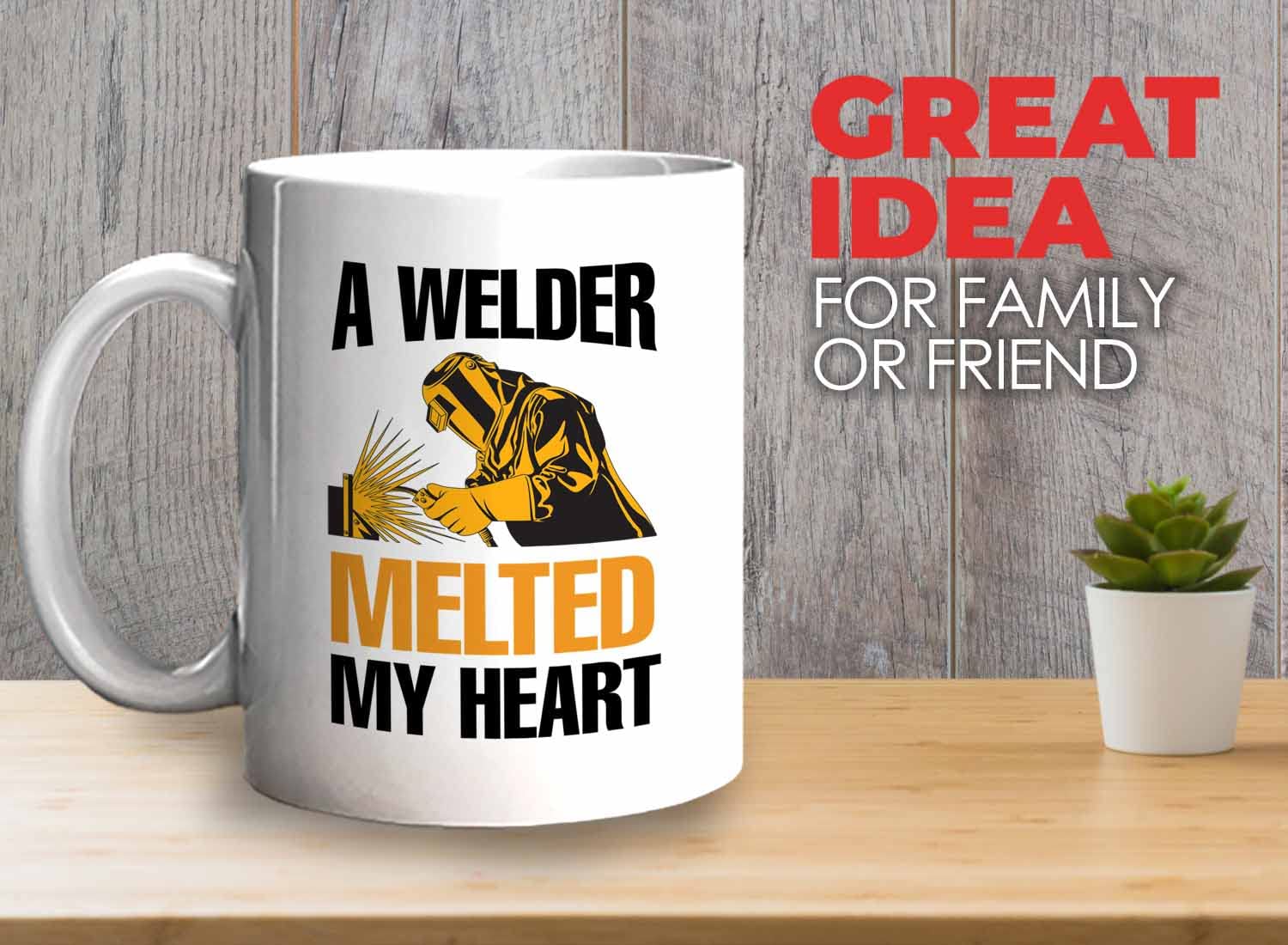 Bubble Hugs Welder Mug White 11oz - A Welder Melted My Heart - Specialize Judging Your Welds Machine Welding Fabricator