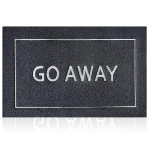 jjuuyou door mat for front door durable welcome mats outdoor indoor non slip doormat go away funny rubber door decor for home farmhouse patio