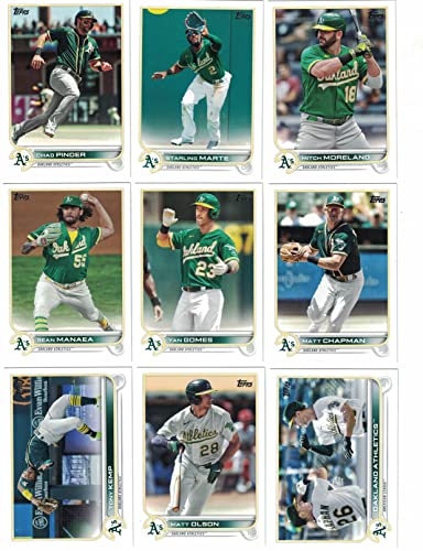 Oakland Athletics / 2022 Topps Baseball Team Set (Series 1 and 2) with (17) Cards. PLUS 2021 Topps A's Baseball Team Set (Series 1 and 2) with (21) Cards. ***INCLUDES (3) Additional Bonus Cards of Former A's Greats Mark McGwire, Dave Stewart and Terry Ste