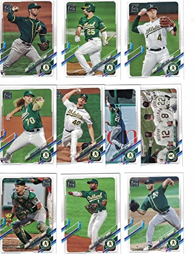 Oakland Athletics / 2022 Topps Baseball Team Set (Series 1 and 2) with (17) Cards. PLUS 2021 Topps A's Baseball Team Set (Series 1 and 2) with (21) Cards. ***INCLUDES (3) Additional Bonus Cards of Former A's Greats Mark McGwire, Dave Stewart and Terry Ste