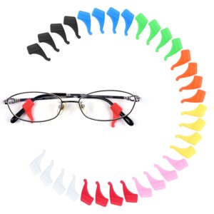 Hishelf 16 Pairs Eyeglass Ear Grips, Anti Slip Eyewear Retainers, Soft Silicone Ear Hook for Kids Glasses - Multicolor (HS003)