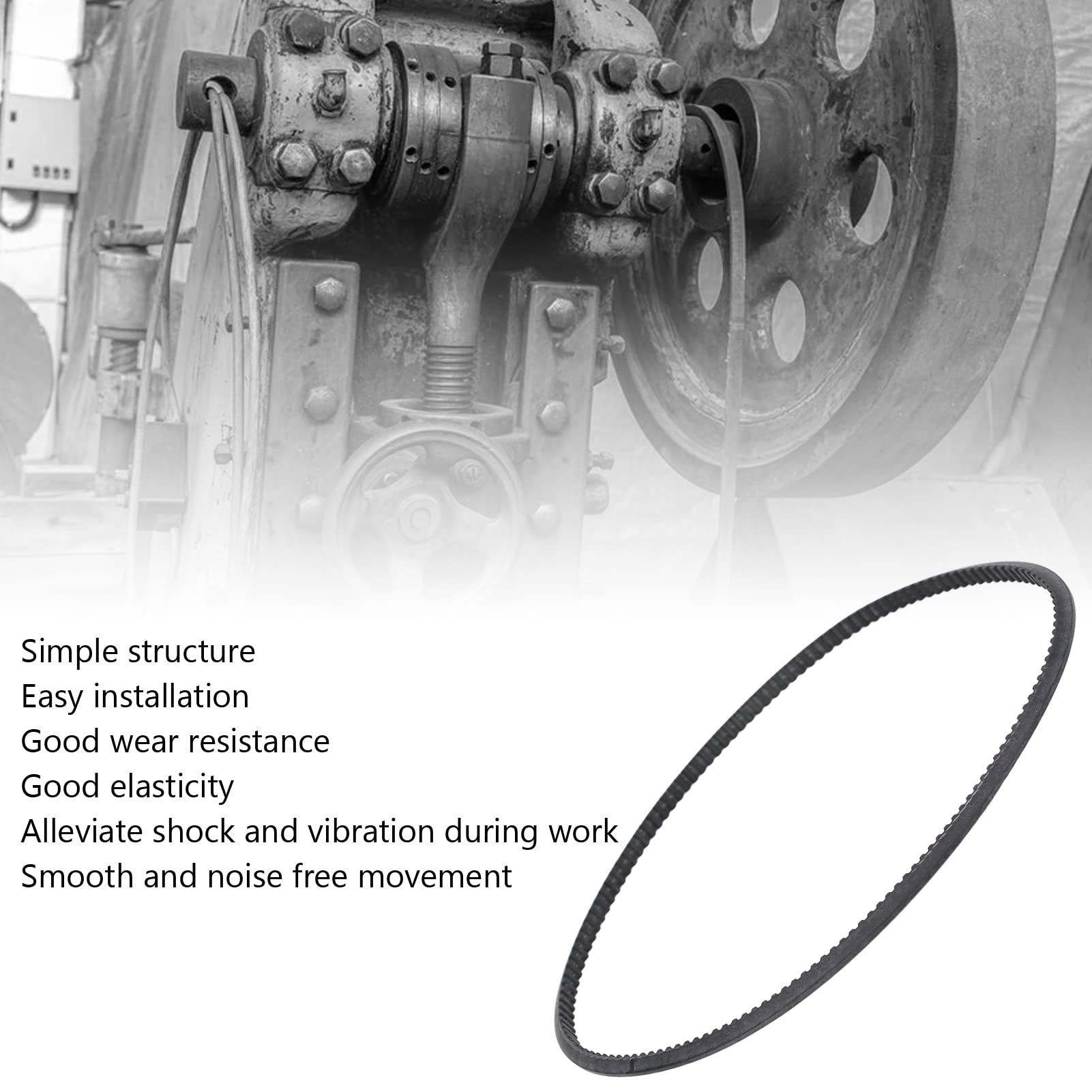 Lathe Belt, Good Elasticity 5M375 Noise Free Easy Installation Belts Replacement for MX‑400 MX‑600 MX‑750