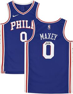 tyrese maxey philadelphia 76ers autographed nike black 2021-2022 diamond swingman jersey - autographed nba jerseys