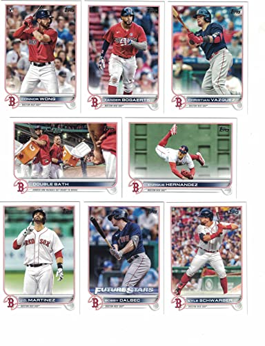 Boston Red Sox / 2022 Topps Baseball Team Set (Series 1 and 2) with (29) Cards. PLUS 2021 Topps Red Sox Baseball Team Set (Series 1 and 2) with (20) Cards. ***INCLUDES (3) Additional Bonus Cards of Former Red Sox Greats Roger Clemens, Ellis Burks and Mike