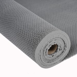 jxgzyy commercial drainage mat pvc non slip wet area commercial floor mat 3x16.4 ft 0.22'' thick pool drain floor mat door mat roll for restaurant bars bathroom patio outdoor indoor rug (grey)