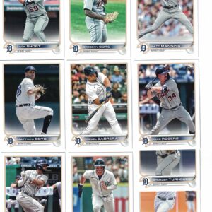 Detroit Tigers / 2022 Topps Baseball Team Set (Series 1 and 2) with (23) Cards. PLUS 2021 Topps Tigers Baseball Team Set (Series 1 and 2) with (20) Cards. ***INCLUDES (3) Additional Bonus Cards of Former Tigers Greats Alan Trammell, Jack Morris and Lou Wh