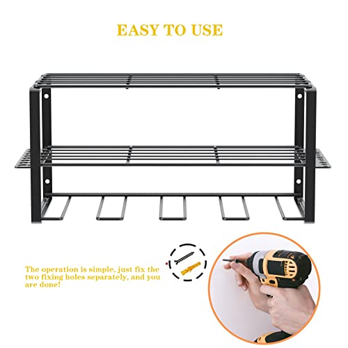 LFGKeng Floating Tool Shelf Organizer, 3 Layer Heavy Duty Power Tool Storage Rack, Detachable Design, Garage Tool Storage Organizer Holder for Handheld and Power Tools, Perfect for Fathers Day