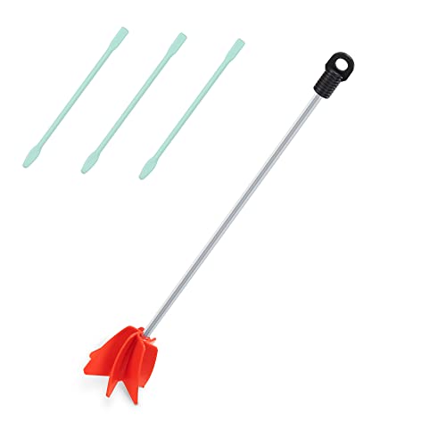 Navaris Epoxy Mixer for Drill - 5 Gallon Paint and Epoxy Resin Mixing Attachment - 14" Stirrer Paddle for Drills - Includes 3 Silicone Stir Sticks