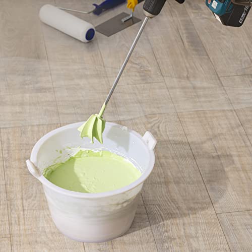 Navaris Epoxy Mixer for Drill - 5 Gallon Paint and Epoxy Resin Mixing Attachment - 14" Stirrer Paddle for Drills - Includes 3 Silicone Stir Sticks