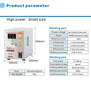 797DH Battery Spot Welder Welding Machine for Lithium Batteries,Pulse Spot Welder 0.35mm Battery Spot Welder with Soldering Functio,110V-220V