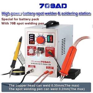 709AD+ Battery Spot Welder,Pulse Spot Welder,for Welding Lithium-ion Battery Pack, Equipped with Cooling System and Intelligent Welding Function,110V-220V