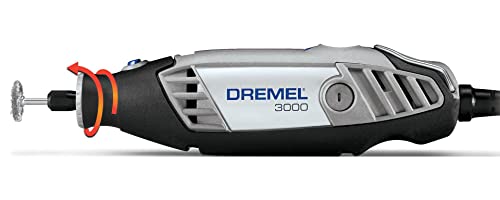 Dremel 3000 Corded Electric Variable Speed Rotary Tool Value Pack with 25 Accessories, 2 Attachments, and 52 Bonus Accessories (Black, Gray)