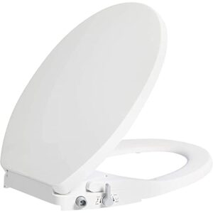 hausen non-electric bidet toilet seat, round, white