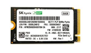 oem sk hynix 256gb m.2 pci-e nvme internal solid state drive 42mm 2242 form factor m key