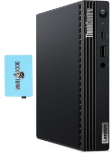 lenovo thinkcentre m75q gen 2 business mini desktop black (amd ryzen 5 pro 5650ge 6-core, 64gb ram, 1tb pcie ssd, amd radeon, ac wifi, bt 5.1, hdmi, usb 3.2, win10p) w/hub