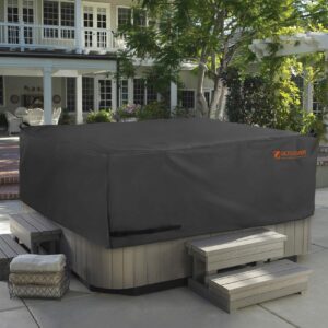 ULTCOVER Smart Selection Outdoor Hot Tub Hard Cover Protector Waterproof Square SPA Cover Cap 85 inch, Black