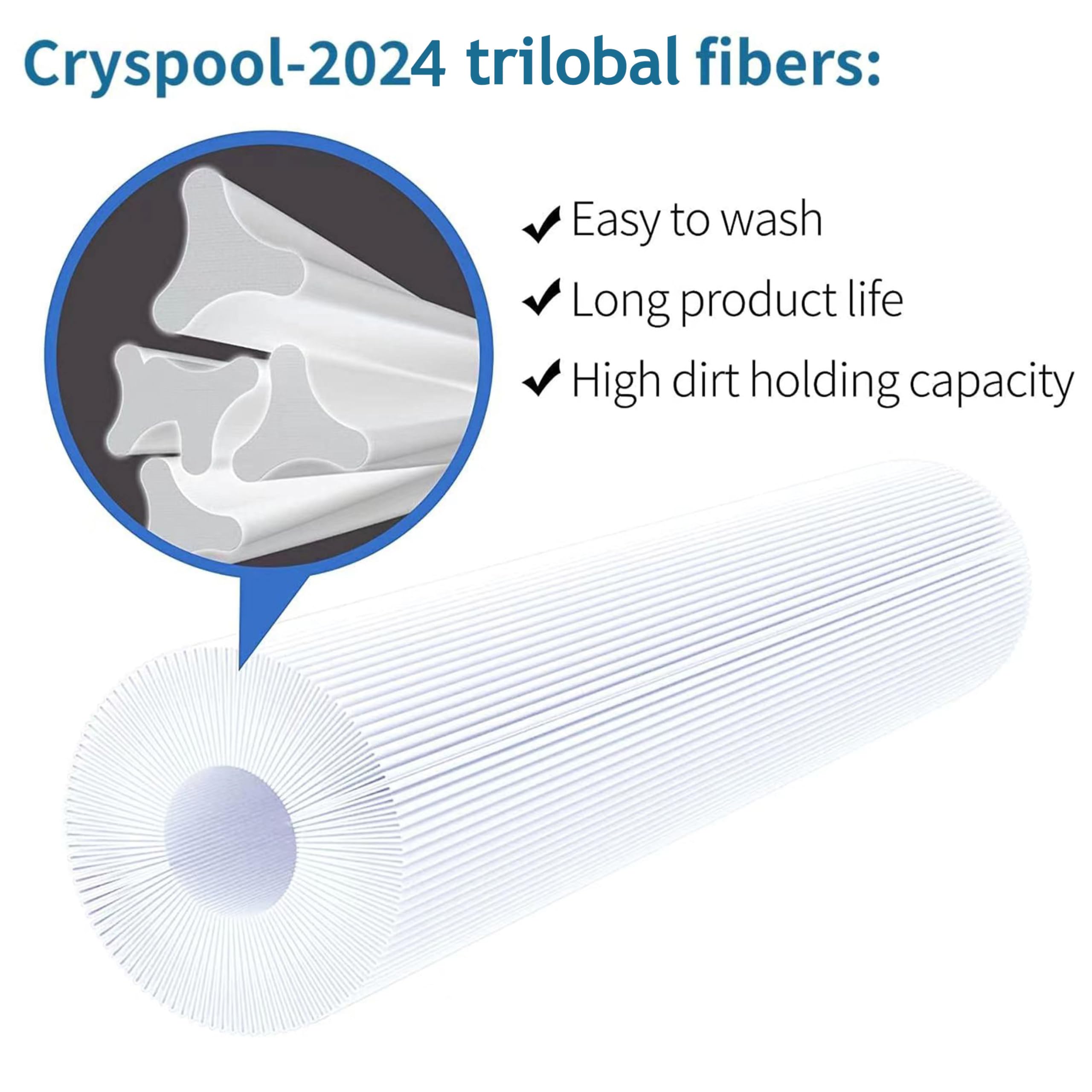 Cryspool Pool Filter Compatible with cs150e, PA150S, SwimClear C150S, CX150XRE, C-9441, 150 sq.ft, 1 Pack