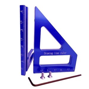 zeglavi 45/90 degree aluminum alloy woodworking square protractor miter triangle ruler layout measuring tool for engineer carpenter