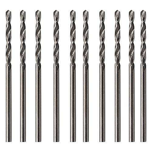 Bettomshin High Speed Steel Straight Shank Twist Drill Bits Set Power Tools Grinding Process 2.2mm Drill Diameter 10Pcs