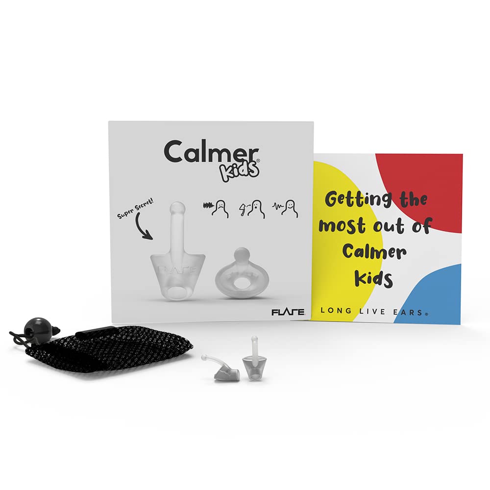 Flare Calmer Kids – Ear Plugs Alternative – Reduce Annoying Noises Without Blocking Sound – Soft Reusable Silicone – Translucent