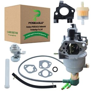 poseagle p54804 carburetor with p54392 fuel cock for wen 56551 5500 watt, wen 56682 7000 watt, wen 56877 9000 watt generators