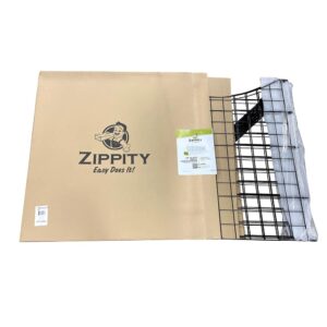 Zippity Outdoor Products WF29006 39in H No Dig Decorative Metal Garden Fence For Pet, Easy Install Dog Fence For Yard, Wire Garden Border, (5 Panels, Black)