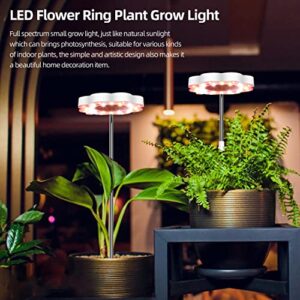 Grow Light Full Spectrum Plant Light for Indoor Plants, Height Adjustable Growing Lamp with Auto On/Off Timer 3/9/12H, 10 Dimmable Levels, 3 Light Modes Small Plant Grow Light