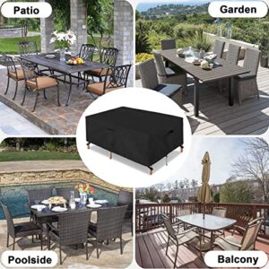 OutdoorLines Outdoor Waterproof Patio Table Furniture Set Covers - Rectangle Couch Sectional Cover Outside Weatherproof Patio Furniture Covering for Deck, Lawn and Backyard 74"L x 47"W x 28"H, Black